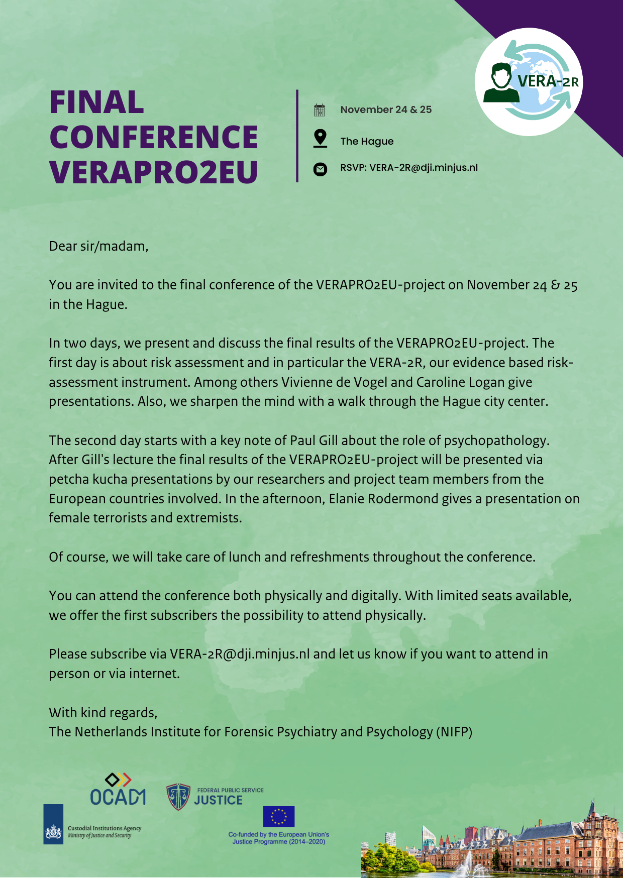 Invite Final Conference VERAPRO2EU | Vera-2r